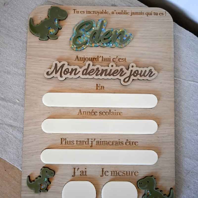 Grande pancarte Mon premier/dernier jour d'école personnalisée